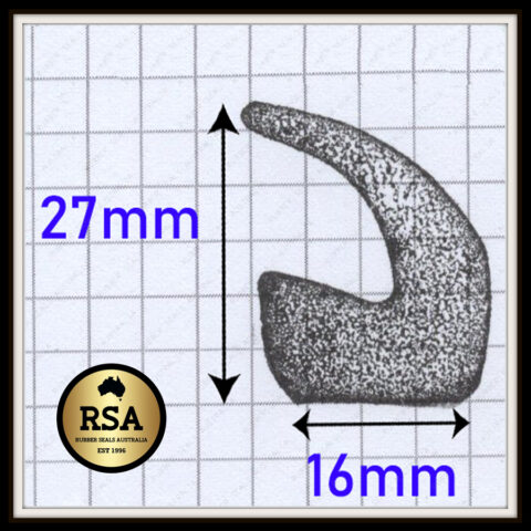 Large L Shaped Sponge Profile sold per metre | Rubber Seals Australia